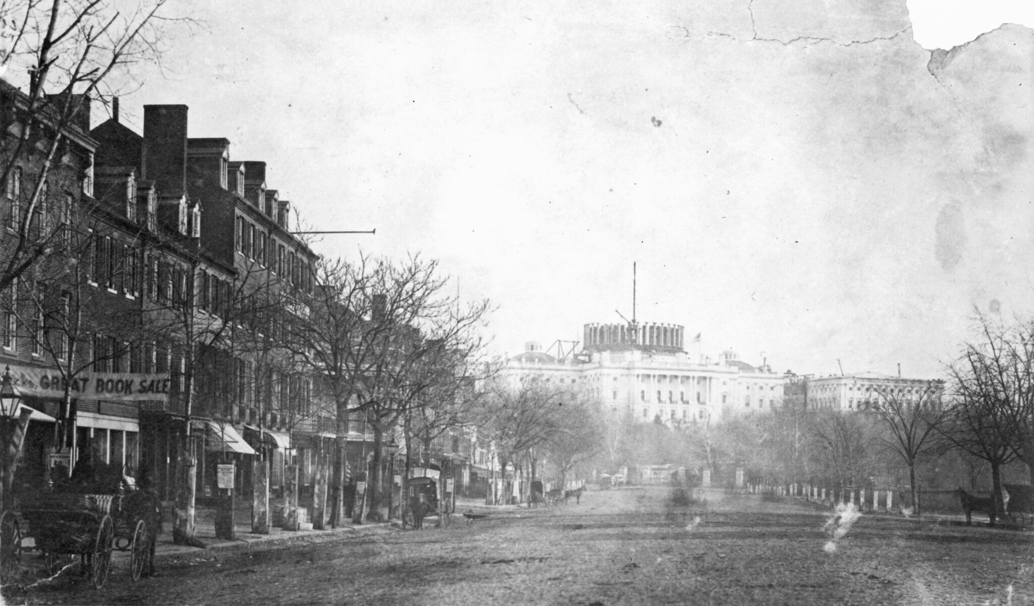 The U.S. Capitol Under Construction in 1858
