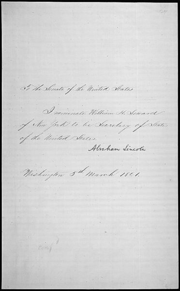 Exploring the National Archives: Abraham Lincoln's Nomination of ...