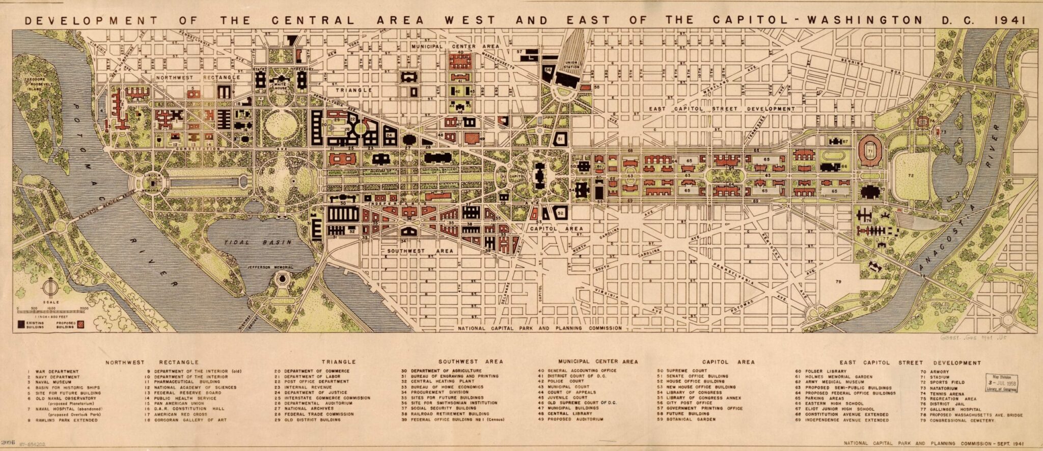 A Glimpse Into Washington, D.C. History: A 1941 Map Just Before World ...
