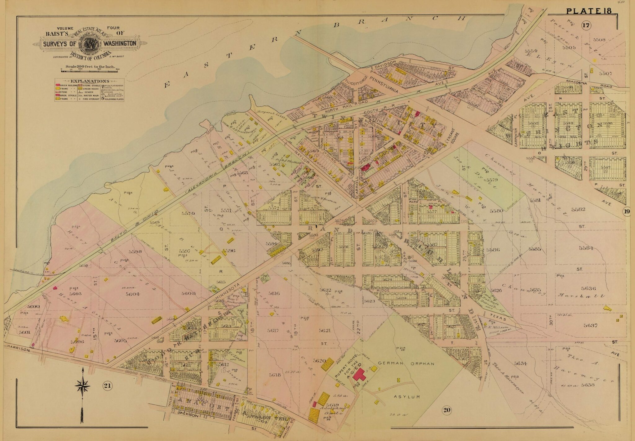 Map of Randle Highlands in 1907