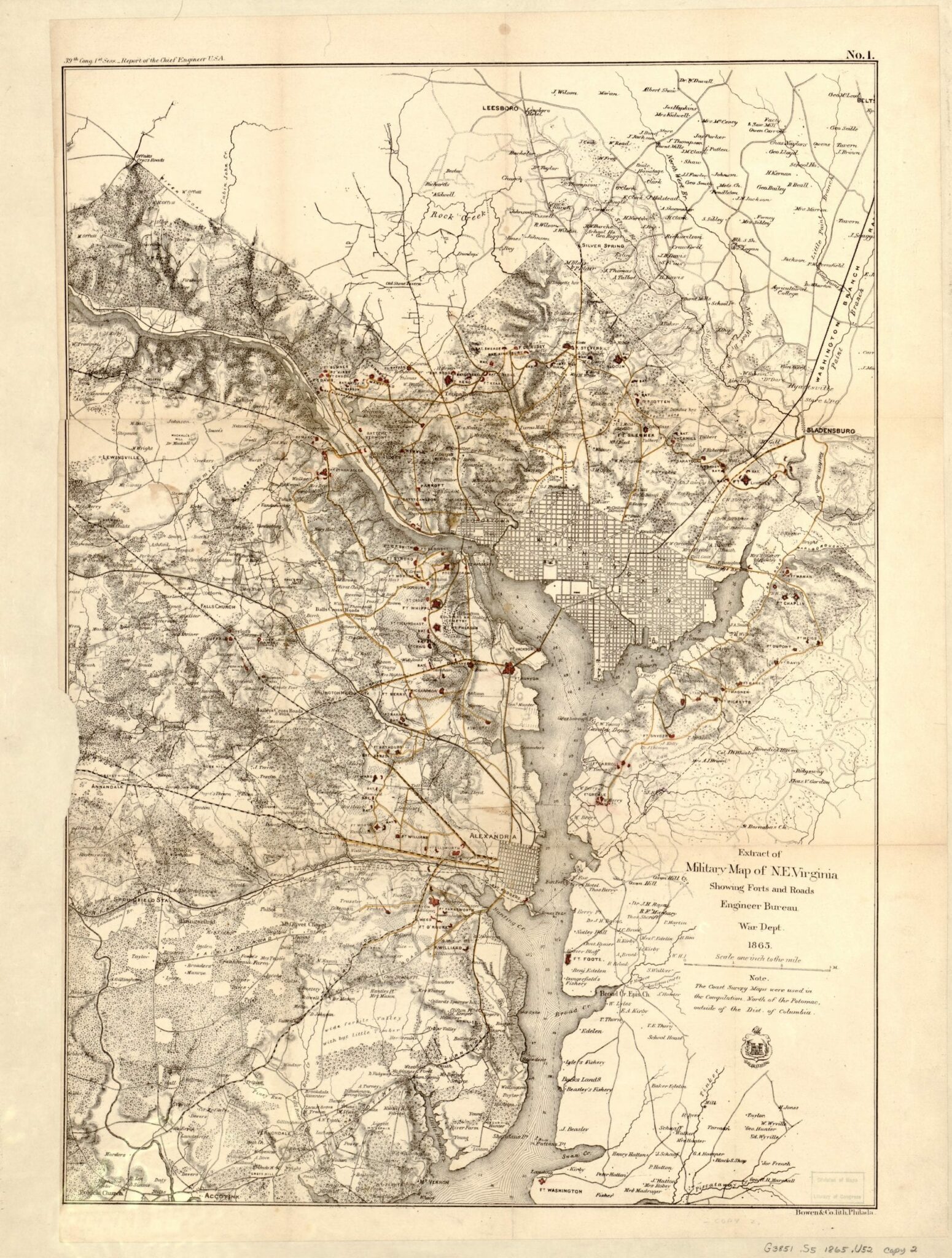 Exploring the 1865 Civil War Map of Washington, D.C.