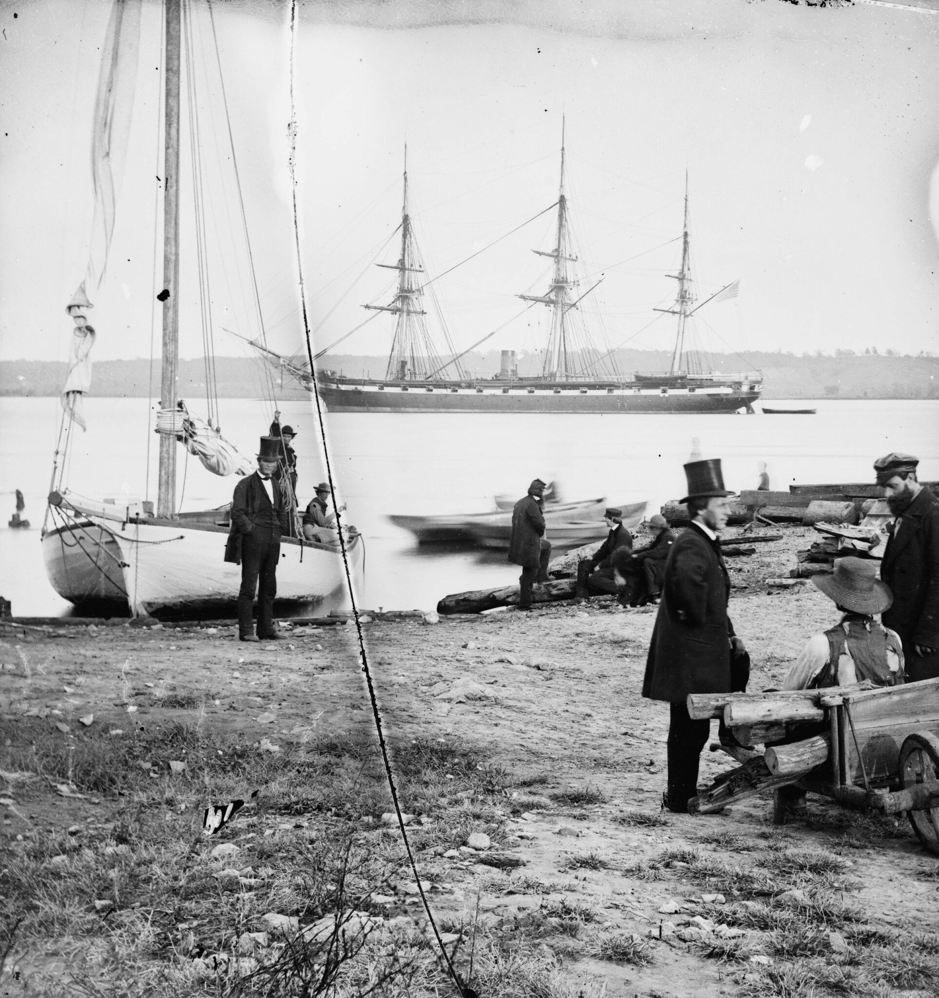 Civil War Photos of Alexandria, VA: The Steam Frigate Pensacola in 1861