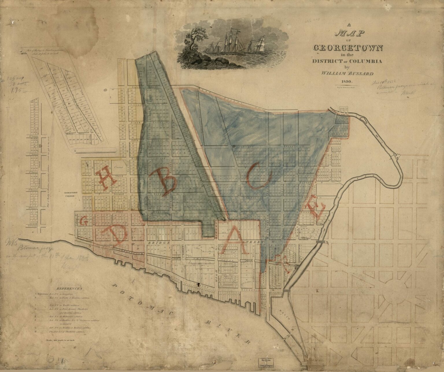 A Fascinating Look at Georgetown in 1830: An Old Map and its Street ...