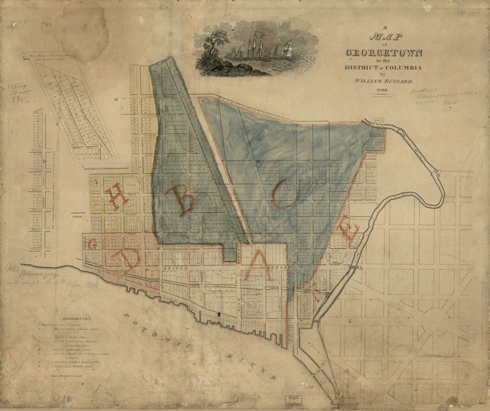 A Fascinating Look at Georgetown in 1830: An Old Map and its Street ...