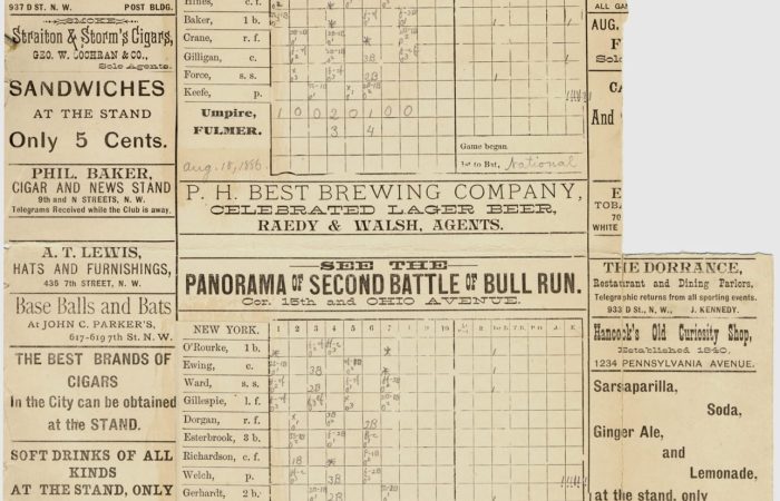 Exploring the 1886 Washington Nationals Baseball Season Through Scorecards