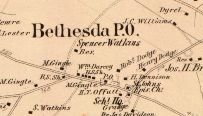 Exploring Bethesda and Montgomery County: A Map of the Area from 1878