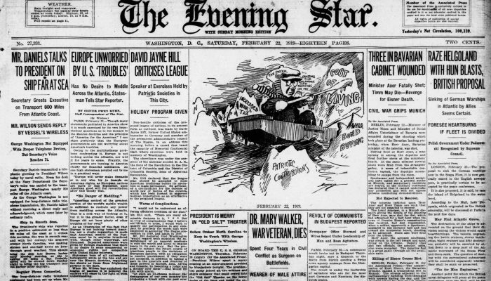 Exploring History Through a 1919 Newspaper: The Evening Star