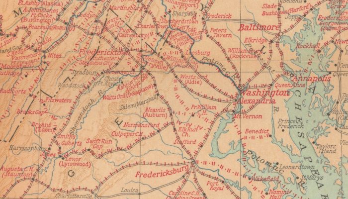 Map of Everywhere George Washington Traveled