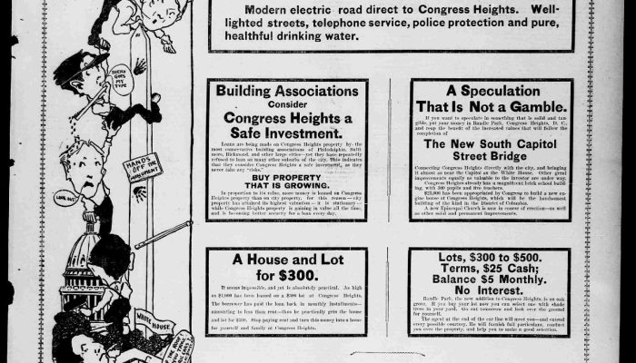 A Look at Congress Heights in 1902: An Advertisement from the ...