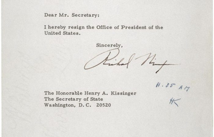 The National Archives Uncovers Richard Nixon's Resignation Letter ...